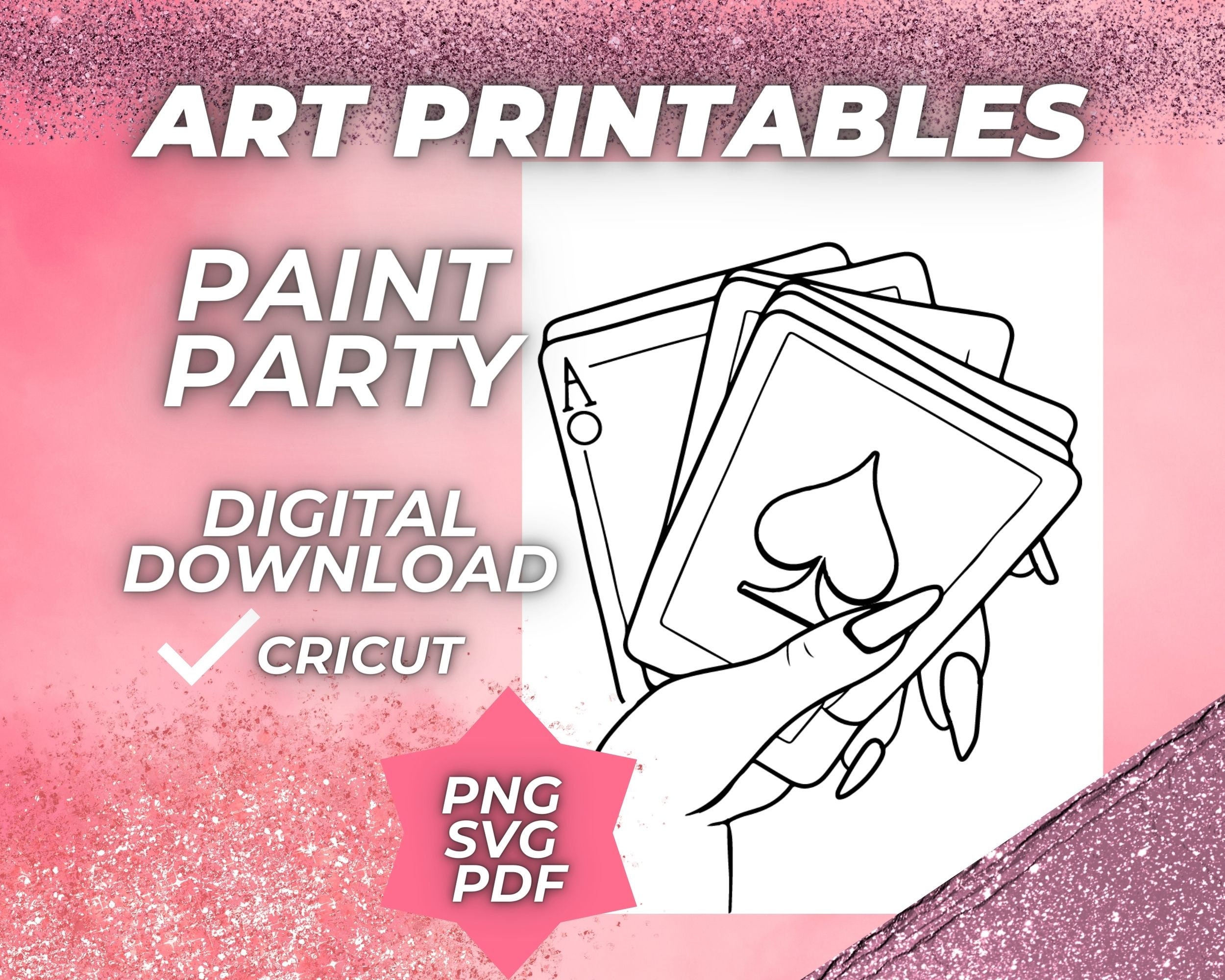 OUTLINE CANVAS PRINTABLES Bundle Paint and Sip Diy Paint Kits Pre Drawn ...