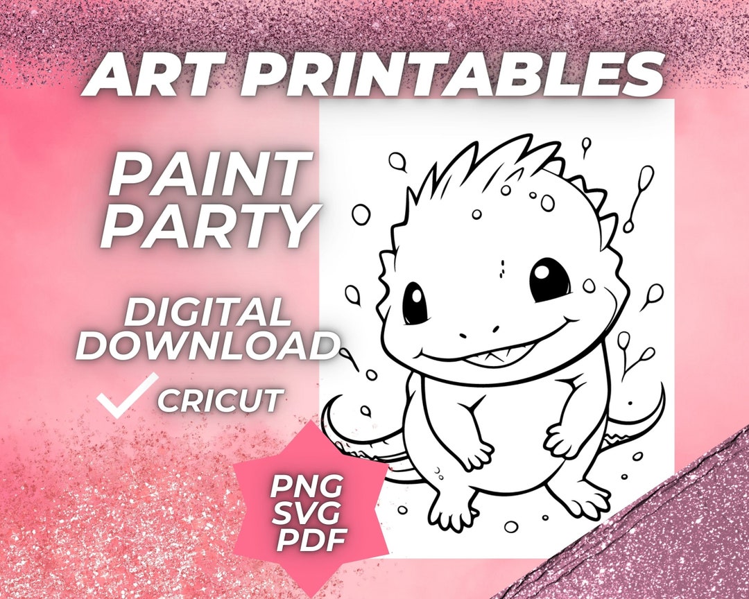 Axolotls Pre Printed Canvas Painting Prints, Axolotls Outline Svg, Sip ...