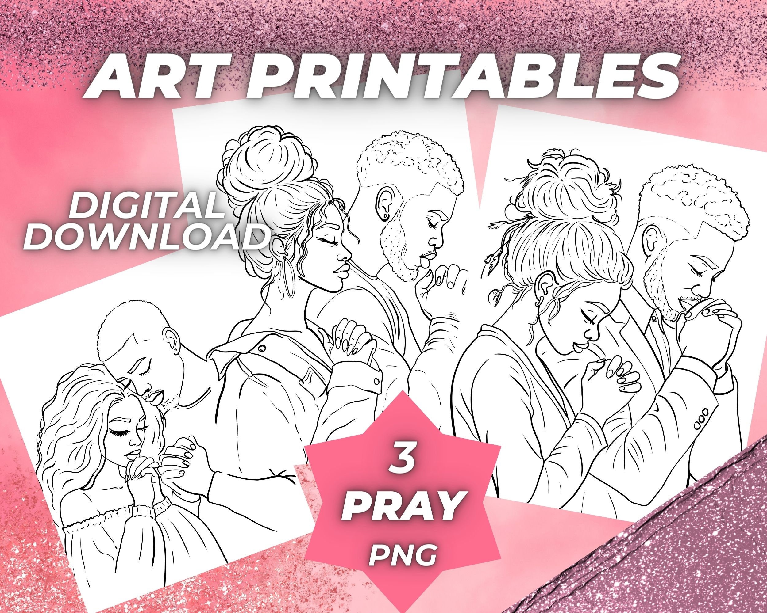 Blessed Couple Printables Blessed Png Blessed Girl and Man. Sip and ...