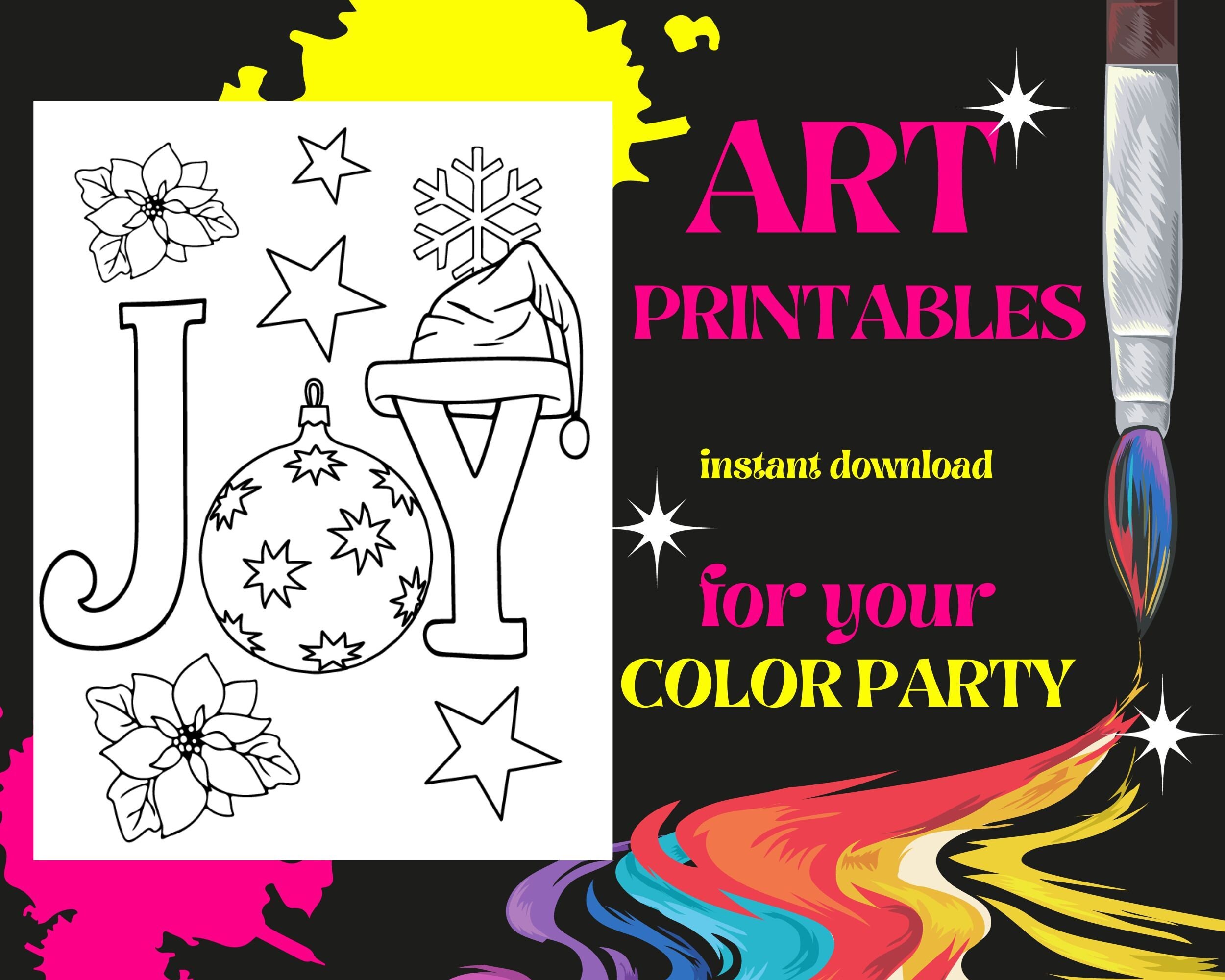 Predrawn Canvas, SIP and PAINT CANVAS, Merry Christmas, Printables ...