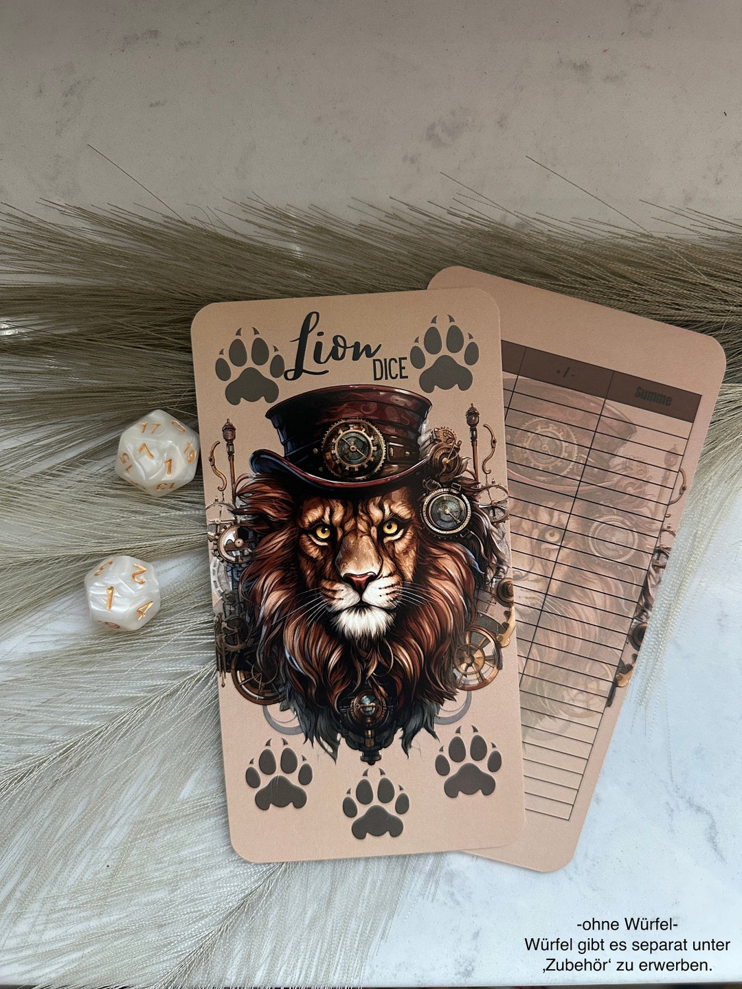 Lion Dice / Dice Challenge / Challenge / Dice / Envelope Method / A 6 ...