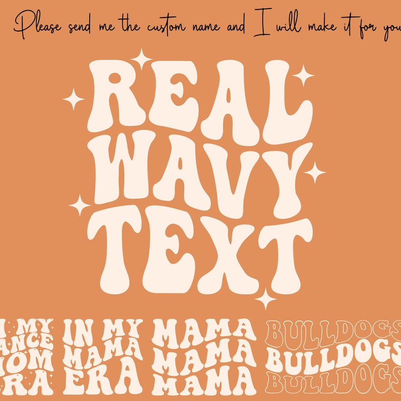 Wavy Font - Etsy