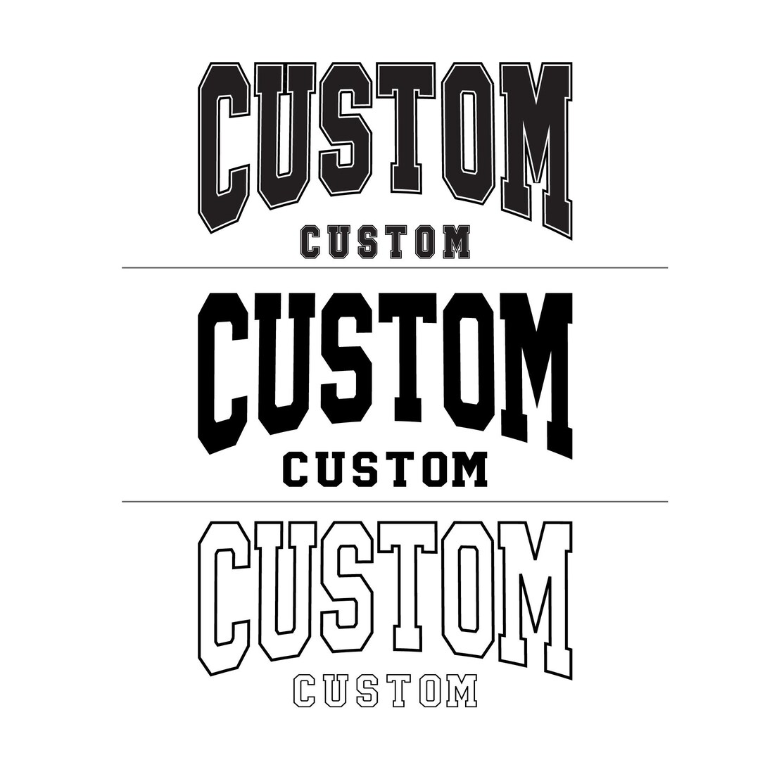 Custom Arched Varsity Font SVG, PNG (digital Download) - Etsy
