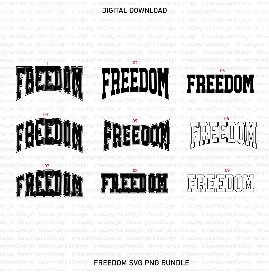 Freedom SVG PNG: Minimalist Inspirational Quote, Cricut Cut File ...