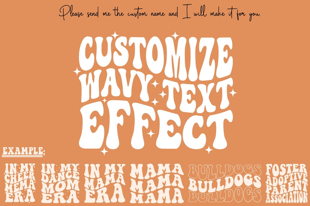 Custom Wavy Text Svg, Custom Wavy Letters Svg, Retro Svg, Custom Wavy ...