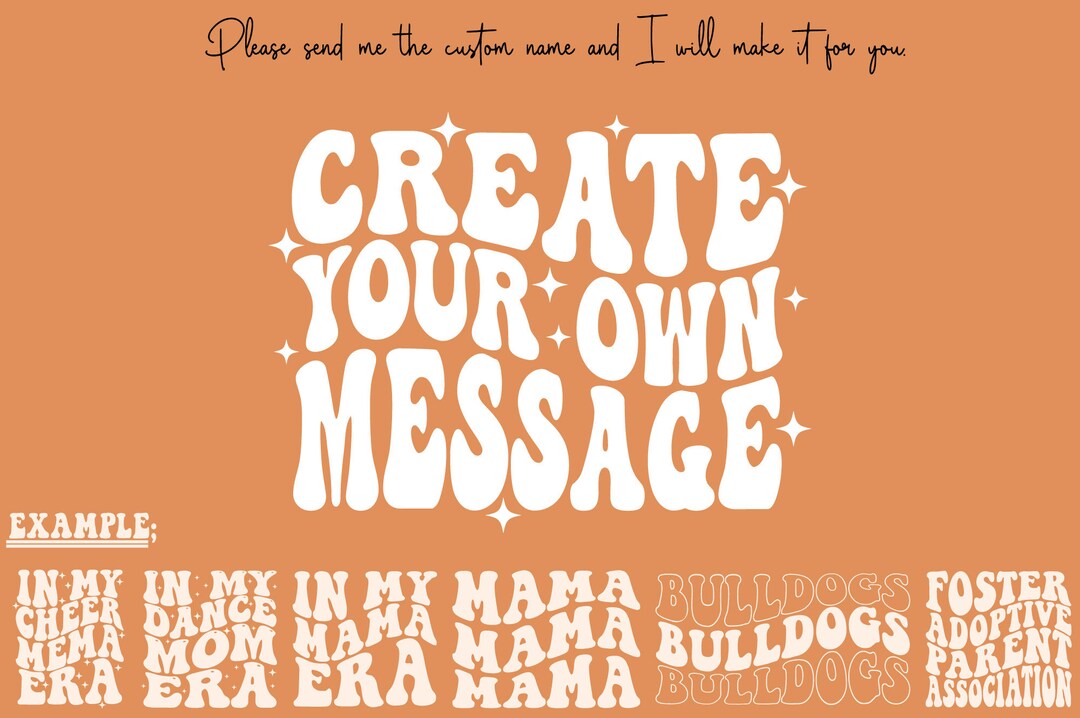Custom Wavy Text SVG PNG, Custom Wavy Font, Custom Wavy Stacked Letters ...