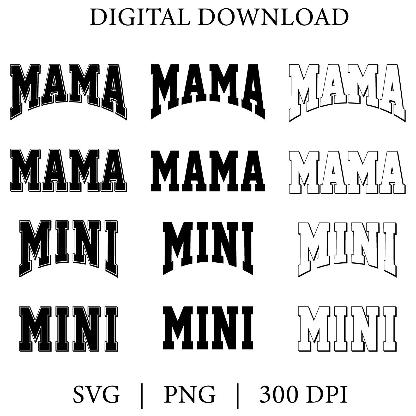 Mama Varsity Svg, Mama Varsity Curved Svg, Mama Varsity Letter Png ...