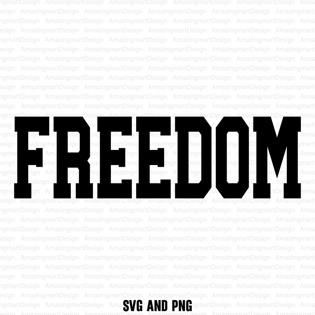 Freedom SVG PNG: Minimalist T-shirt Design Cut File (digital Download ...