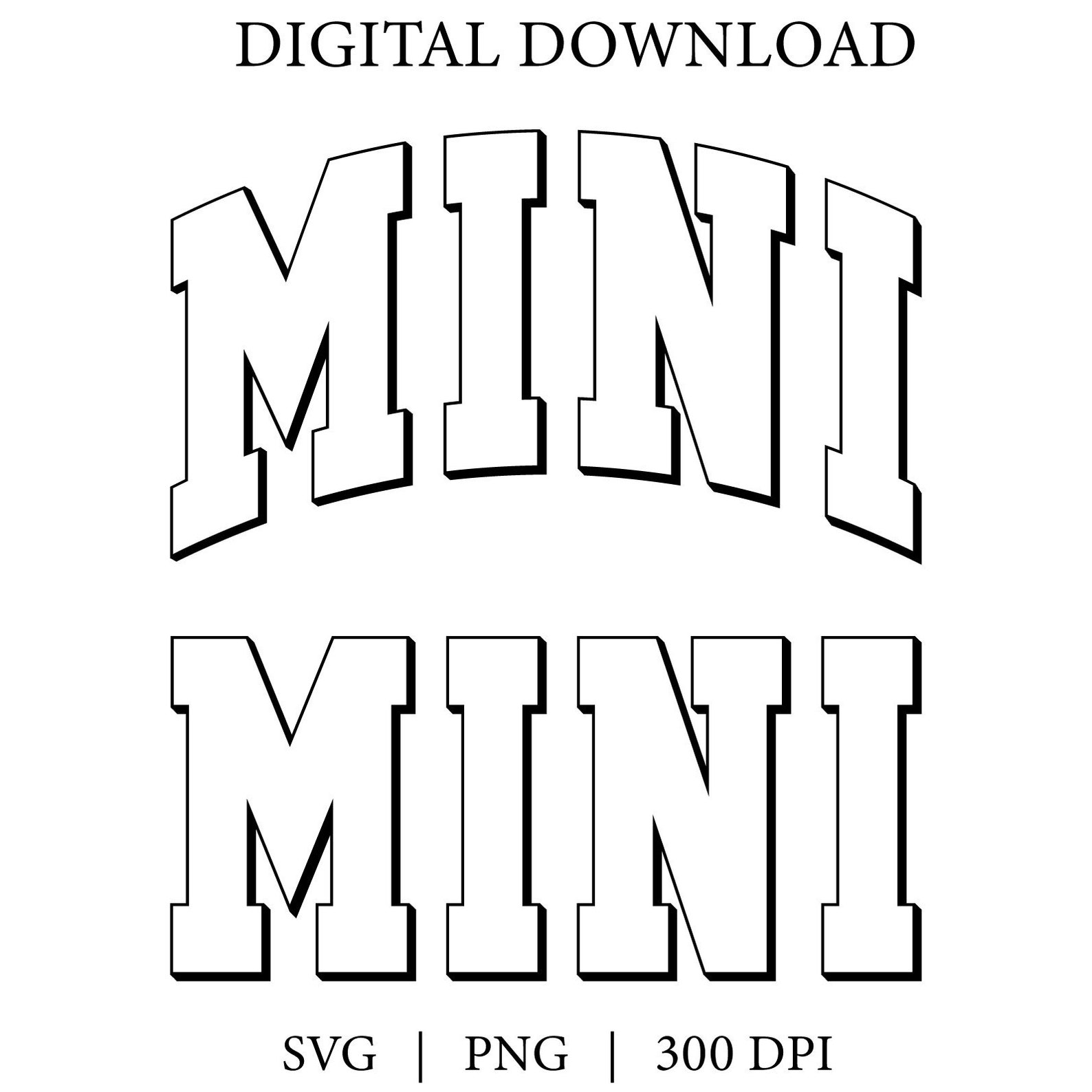 Mama and Mini Varsity Arched Bundle Svg, Png, Mama Svg, Mini Svg, Mama ...