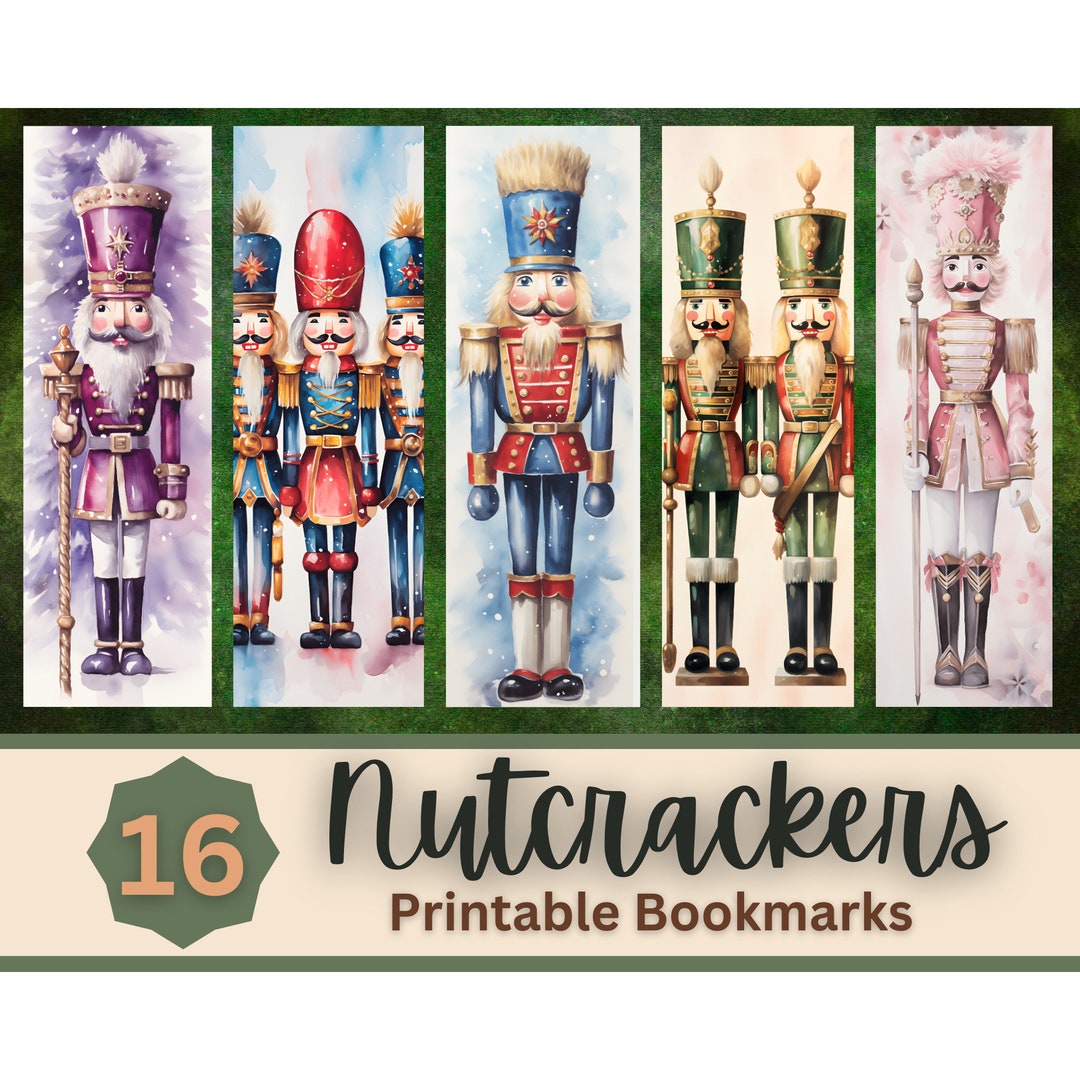Nutcracker Printable Bookmarks PNG Bundle | Beautiful Bookmark | Cute ...