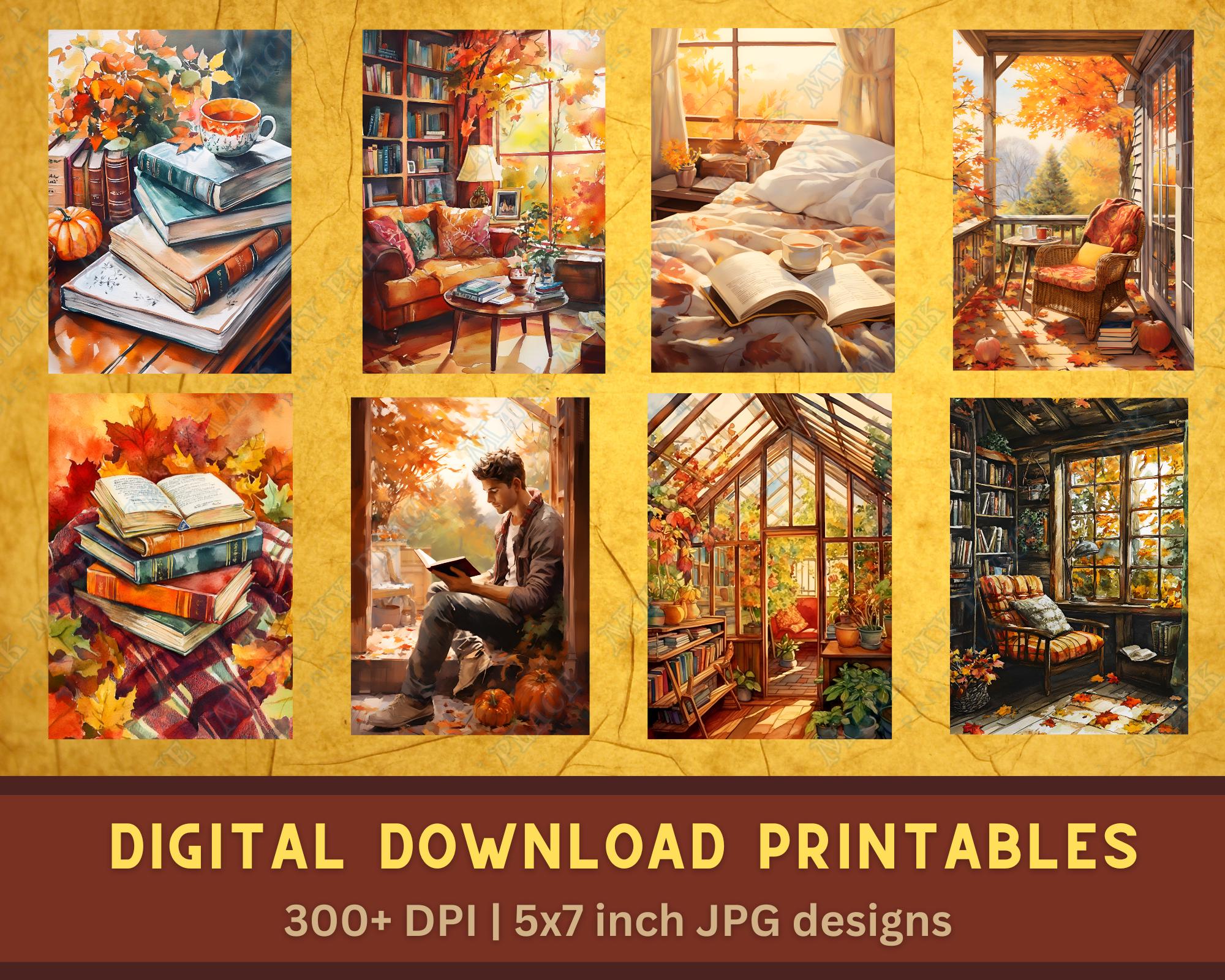 Fall Reading Nook Printable Pages | Cozy Autumn Wall Art | Fall ...