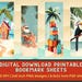 Tropical Christmas Printable Bookmarks PNG Bundle | Hawaiian Christmas ...
