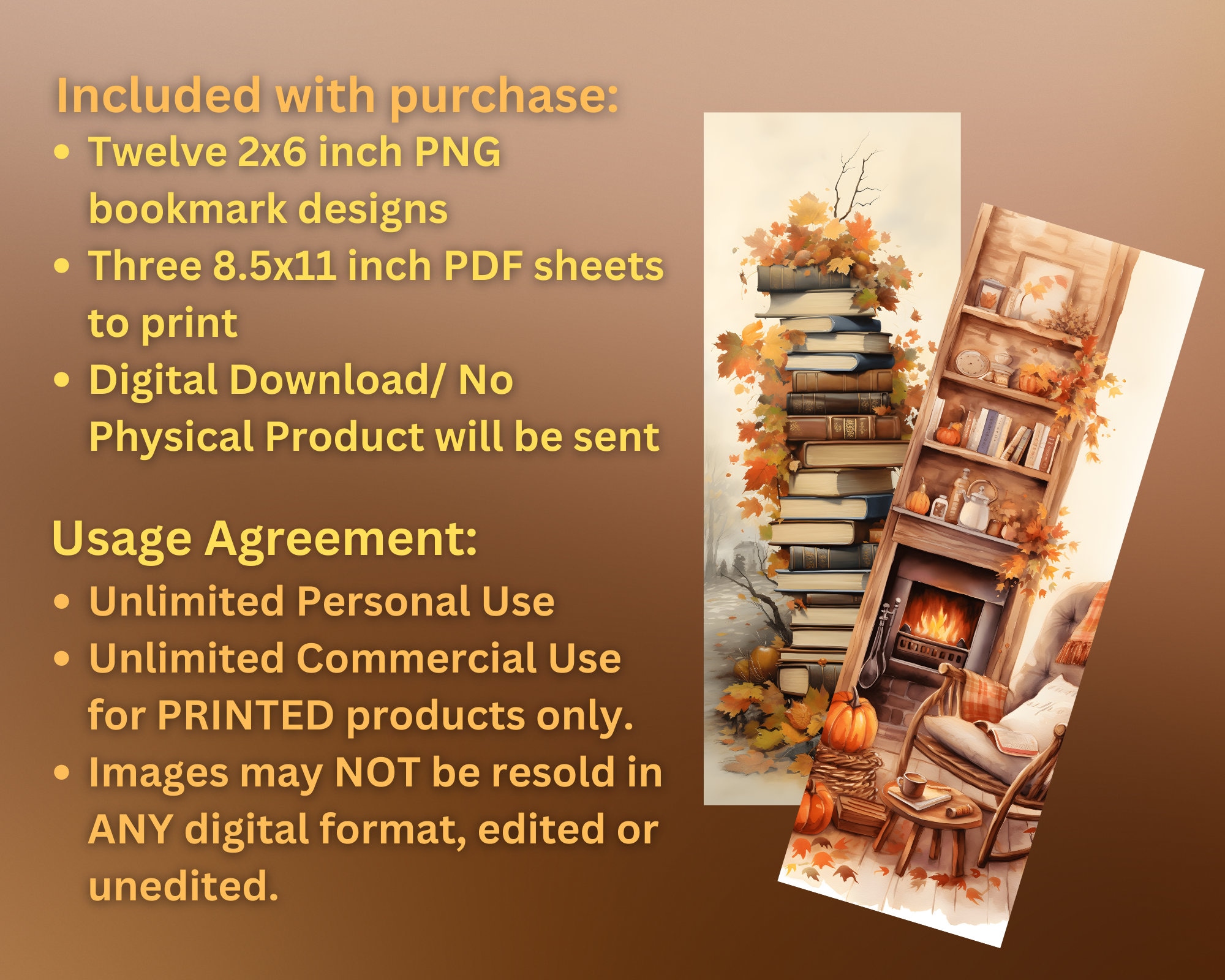 Autumn Cozy Reading Nook Printable Bookmark Bundle | Fall Cozy Bookmark ...