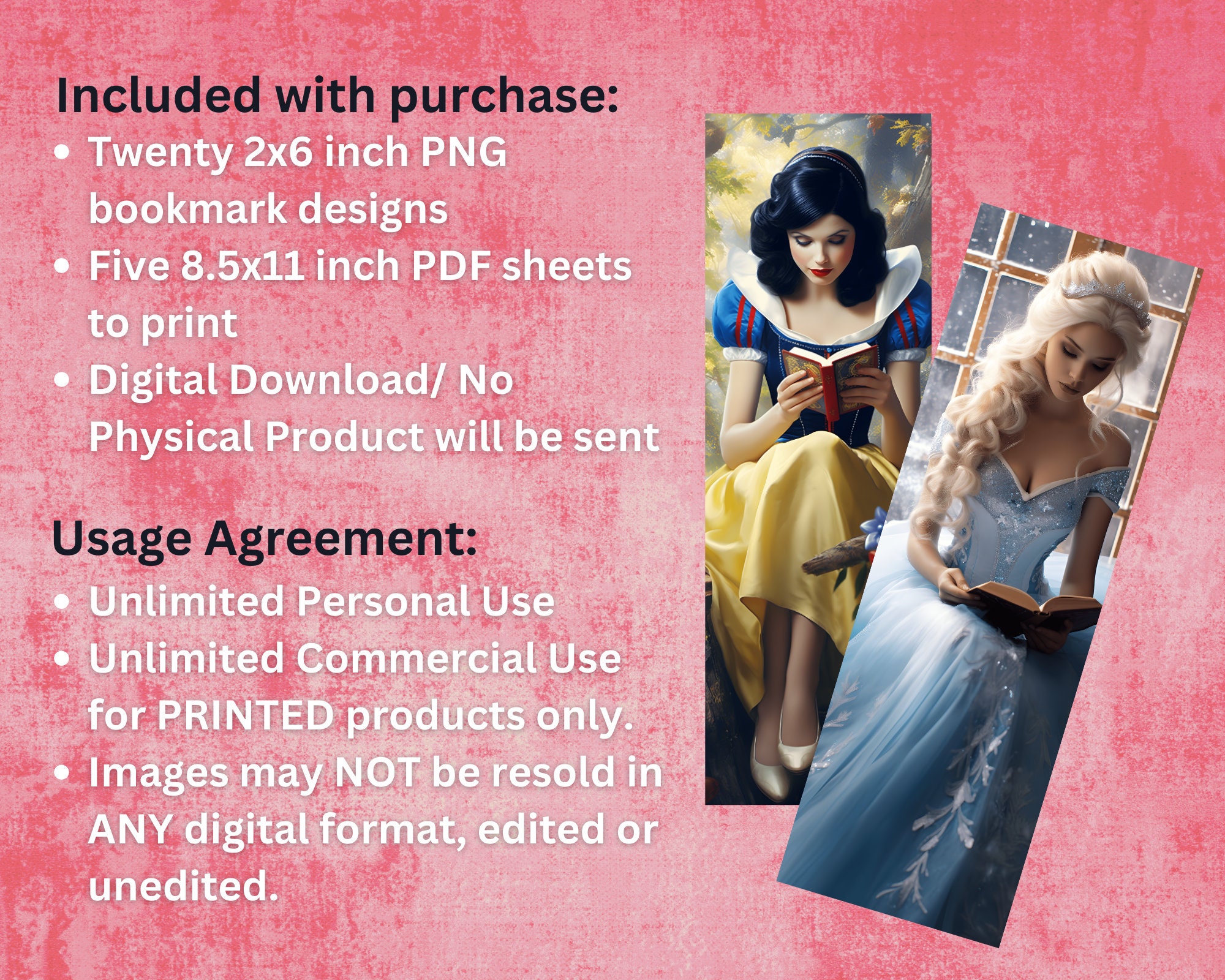 Reading Princess Printable Bookmarks Bundle | Fairytale Bookmark ...