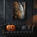 Ghost With Christmas Tree Printable Halloween Wall Art | Dark Moody ...