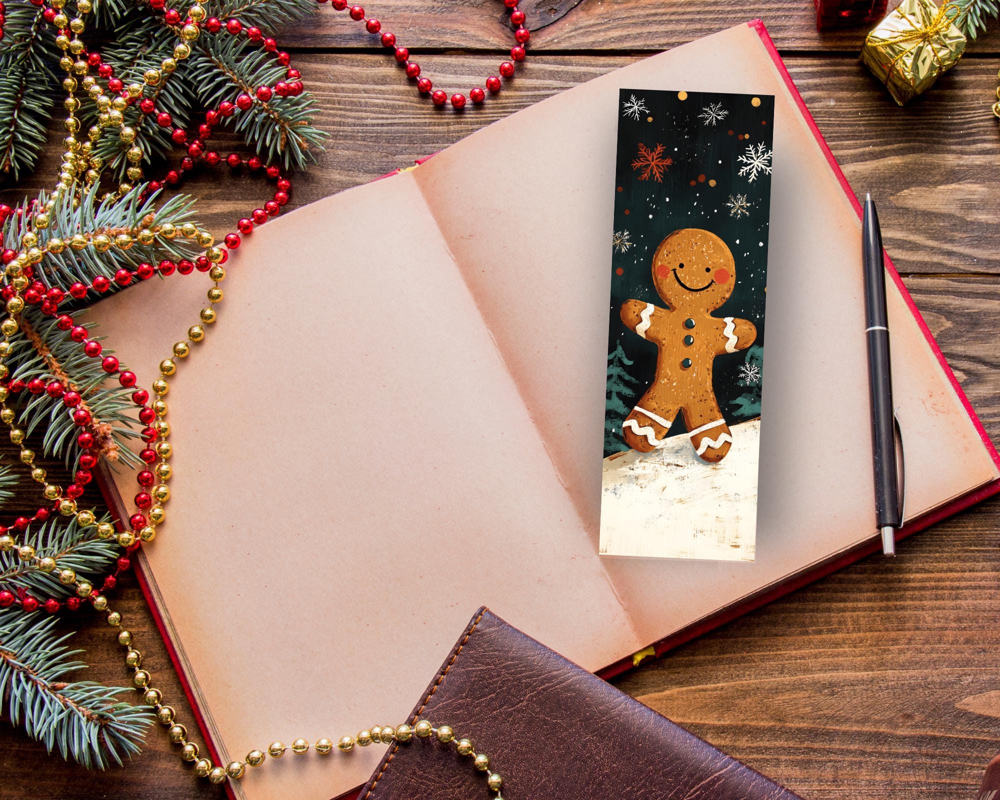 Whimsical Christmas Printable Bookmarks PNG Bundle | Holiday Printable ...