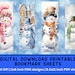 Cute Snowman Printable Bookmarks PNG Bundle | Beautiful Bookmark | Cute ...