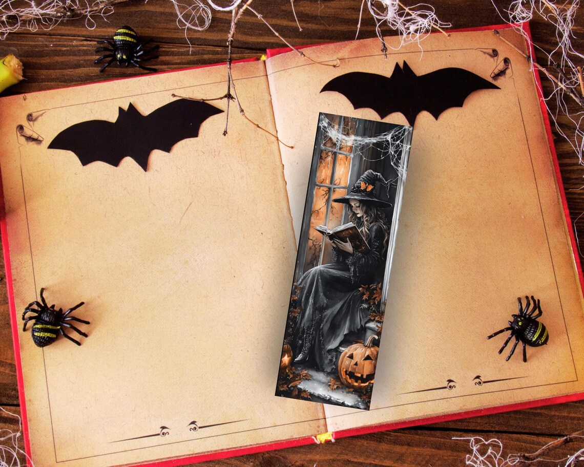 Halloween Book Nook Printable Bookmark Bundle | Reading Witch | Cozy ...