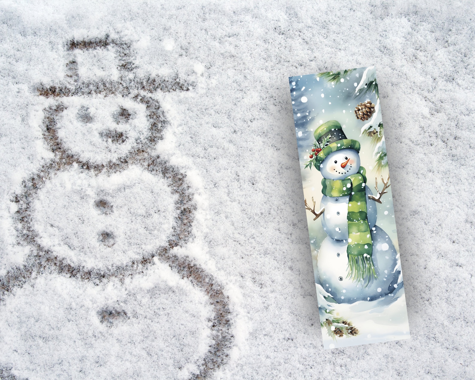 Cute Snowman Printable Bookmarks PNG Bundle | Beautiful Bookmark | Cute ...