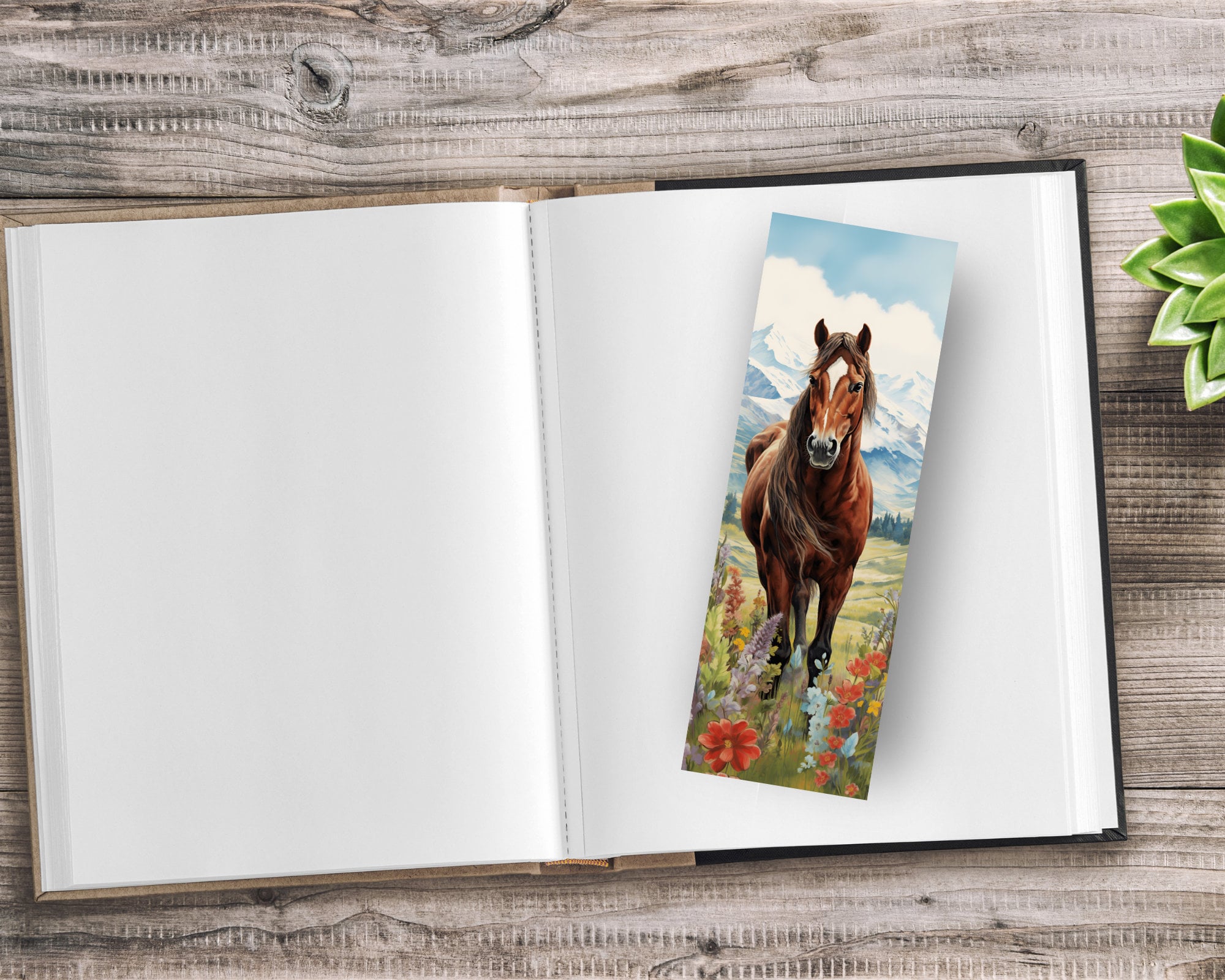 Watercolor Horse Printable Bookmark PNG Bundle | Farm Animal Bookmark ...