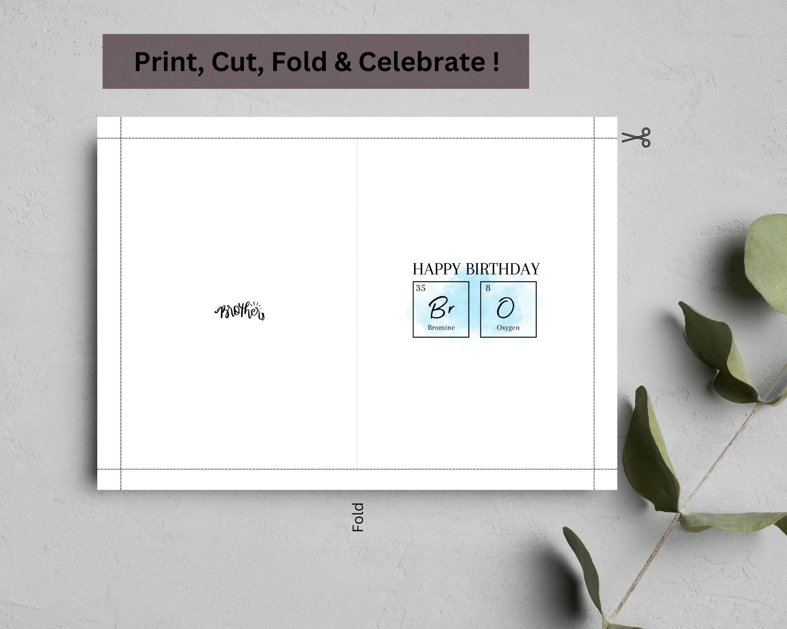 Digital Birthday Card| Printable Card| Happy Birthday Brother| Brother ...