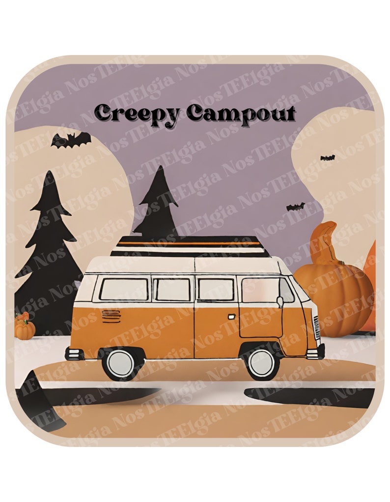 Creepy Campout 70s Retro Groovy Cool Disco Halloween Spooky Van Life ...