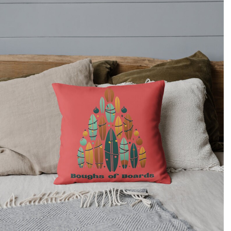 Surfboard Christmas Tree 70s Retro Groovy Mid Century THREE PNG File - Etsy