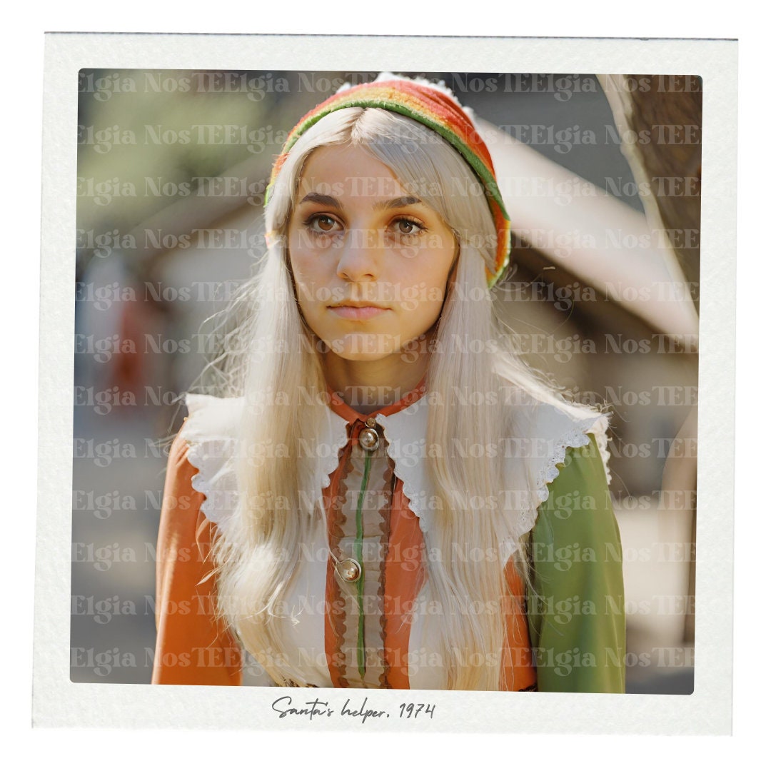 Santa's Helper Elf Christmas Santa 70s Retro Groovy Vintage Polaroid ...