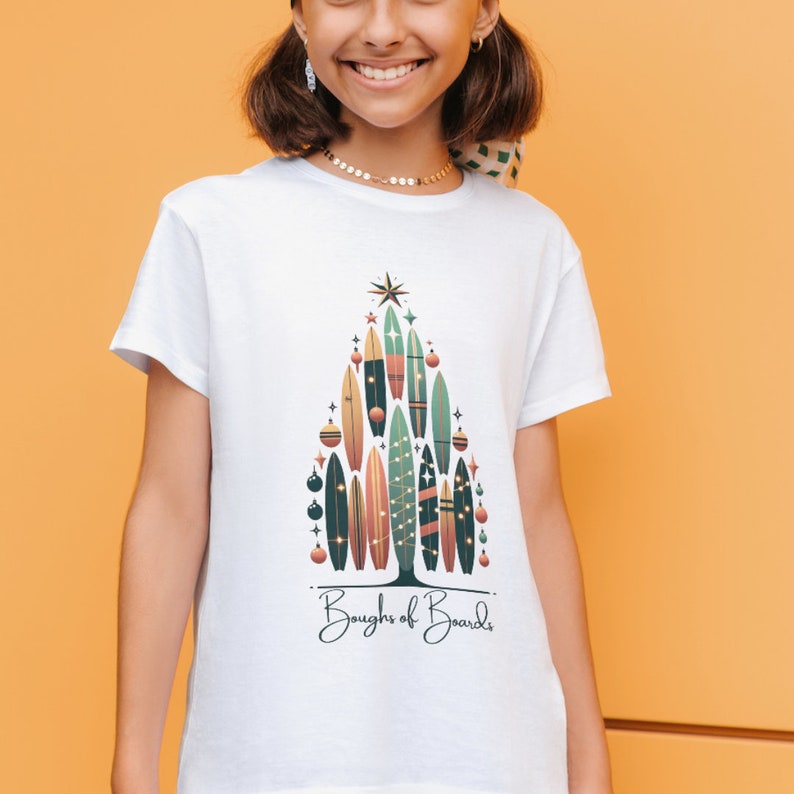 Surfboard Christmas Tree 70s Retro Groovy Mid Century PNG File - Etsy