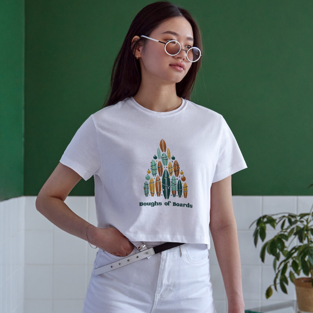 Surfboard Christmas Tree 70s Retro Groovy Mid Century THREE PNG File - Etsy