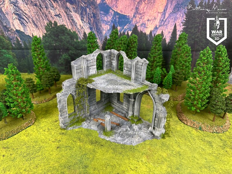 Painted Fantasy Ruins Terrain Perfect for Warhammer Old World, Mordheim ...