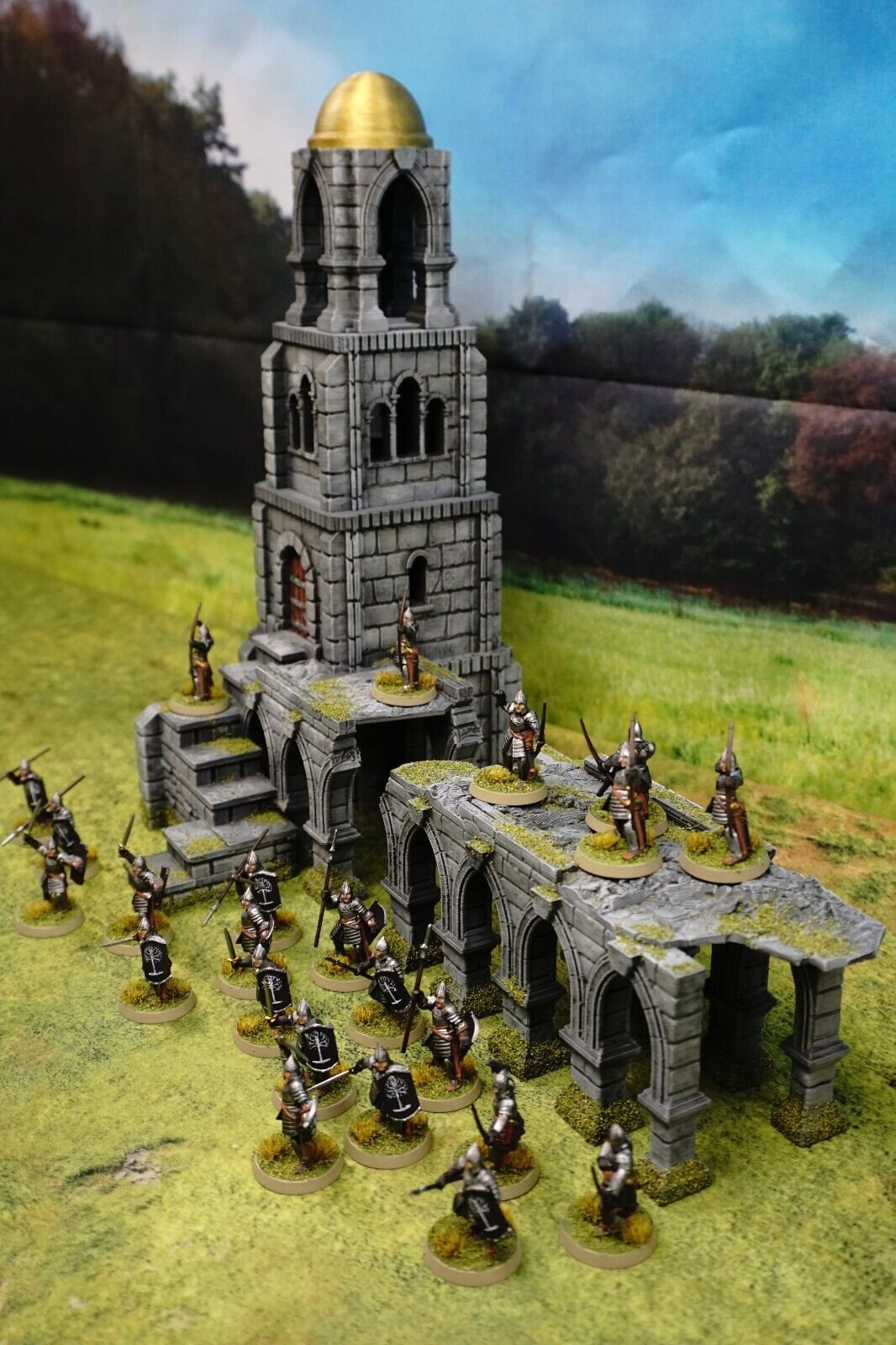 Castle Tower Ruins Terrain 3D Printed Tabletop Scenery Lord of the ...