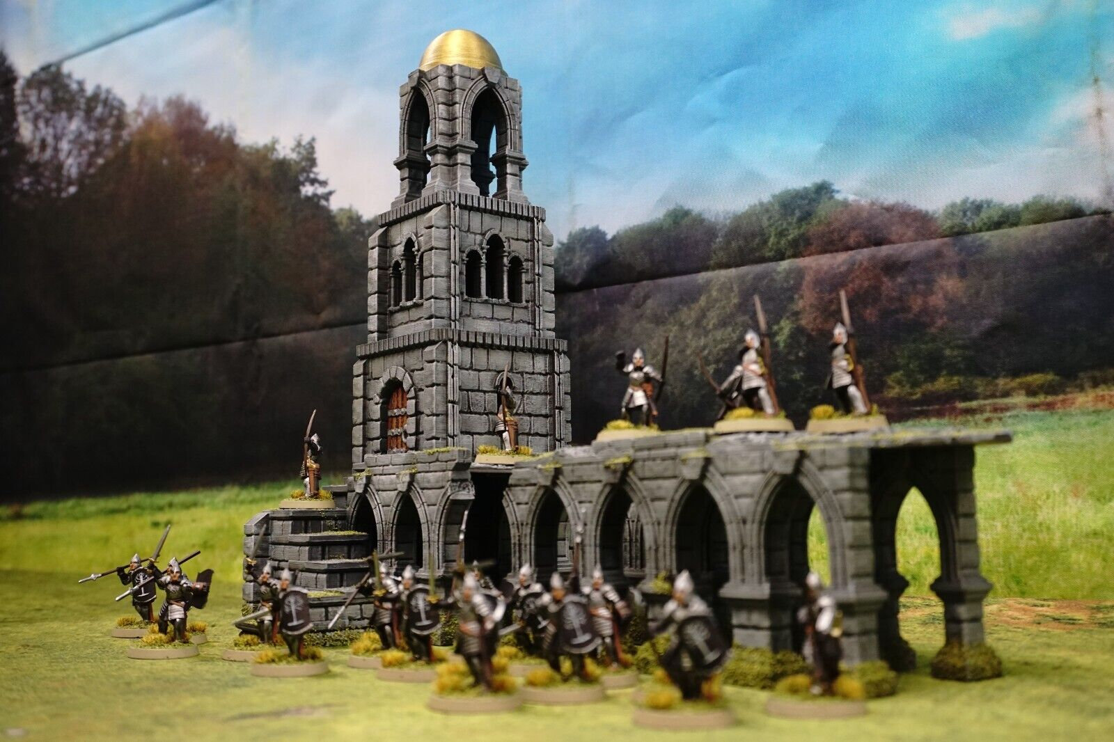 Castle Tower Ruins Terrain 3D Printed Tabletop Scenery Lord of the ...