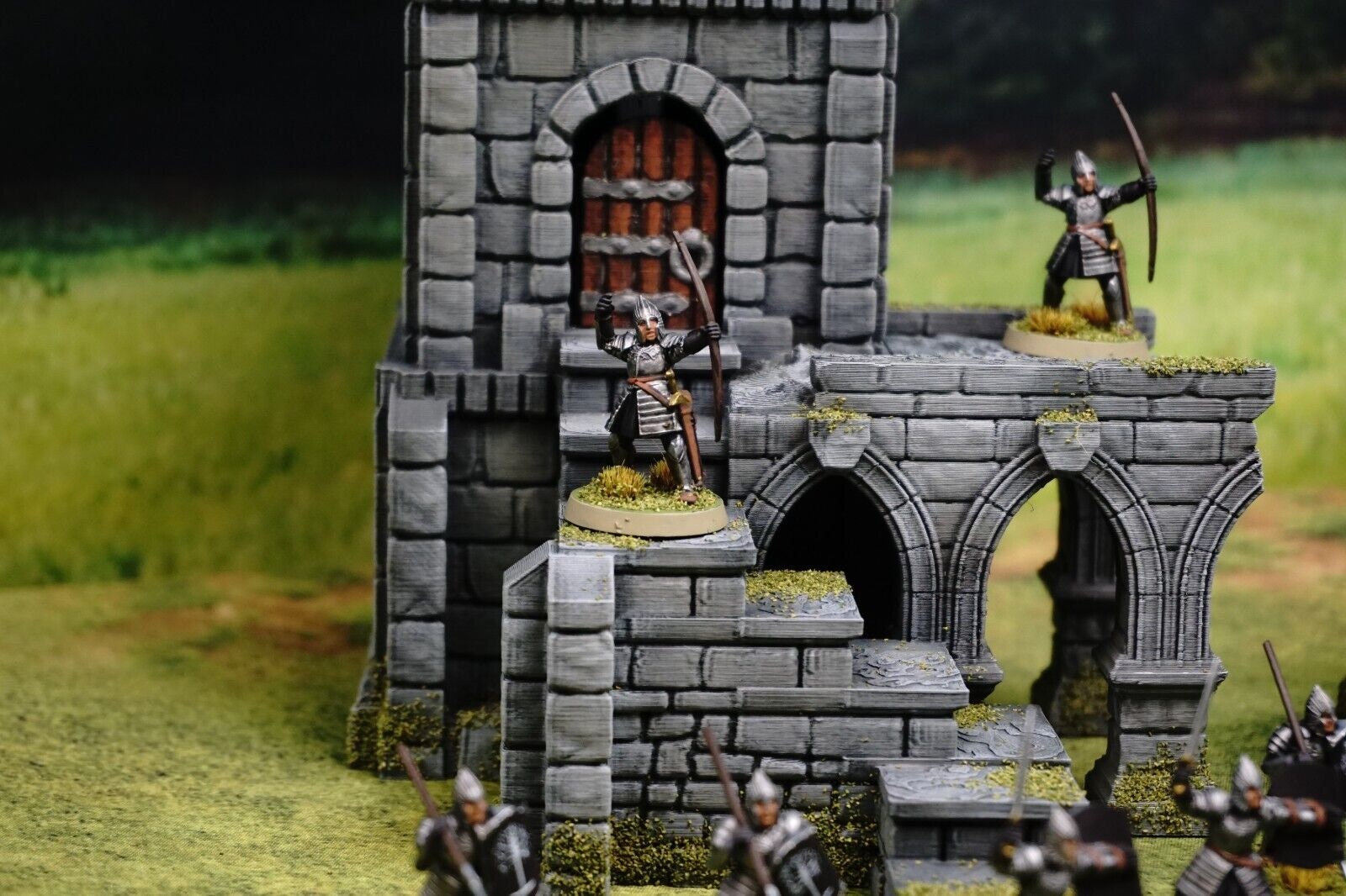 Castle Tower Ruins Terrain 3D Printed Tabletop Scenery Lord of the ...