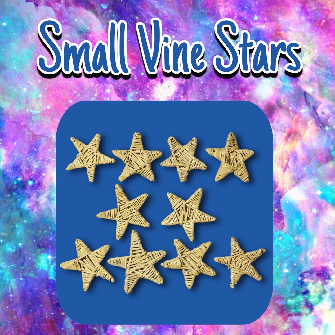 10 Piece Small Vine Star Set Natural Chew Toys for Small Animals ...