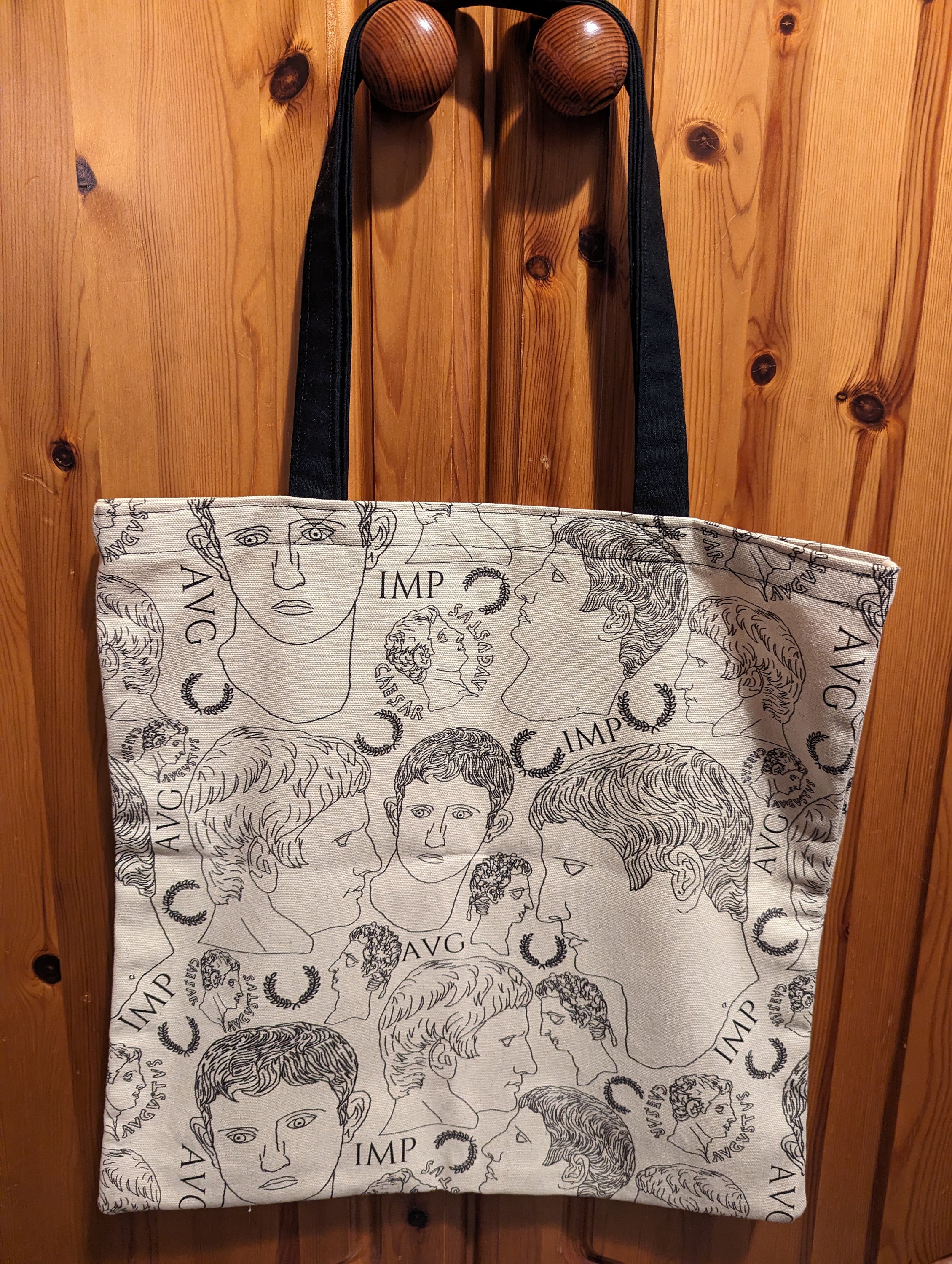 Ancient Rome Emperor Augustus Print Handmade Organic 100% Cotton Tote ...