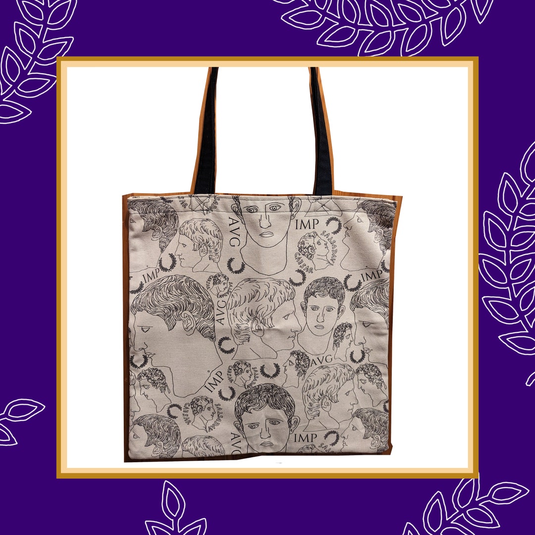 Ancient Rome Emperor Augustus Print Handmade Organic 100% Cotton Tote ...