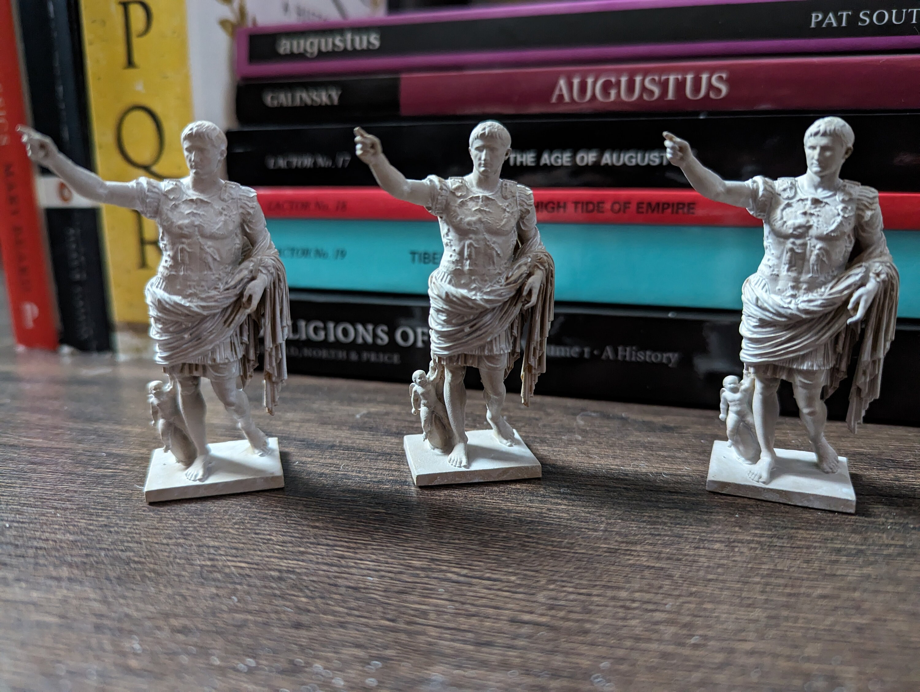 Hand Painted 3d Resin Printed Augustus Of Prima Porta Statue 7cm Tall