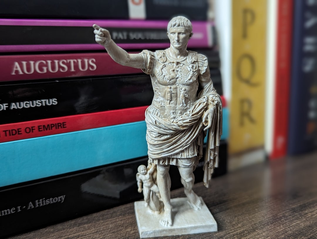 Hand Painted 3D Resin Printed Augustus of Prima Porta Statue ~10cm Tall ...