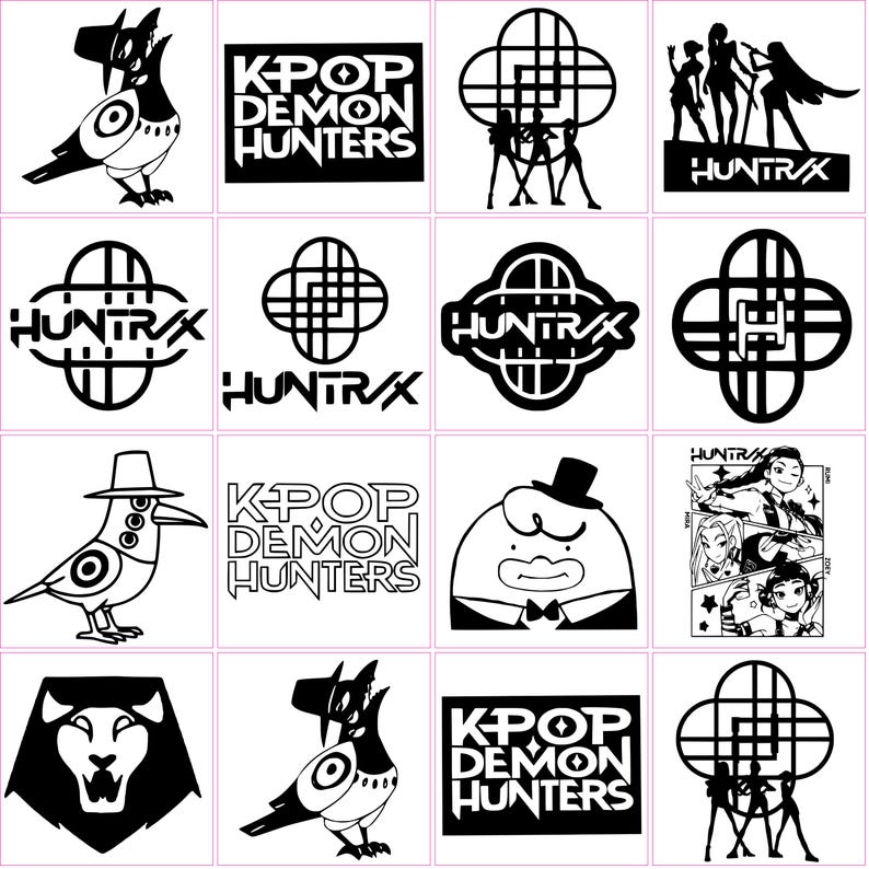 50 Huntrix Kpop Demon Hunters SVG, PNG, DXF, Eps Clipart, Cricut ...