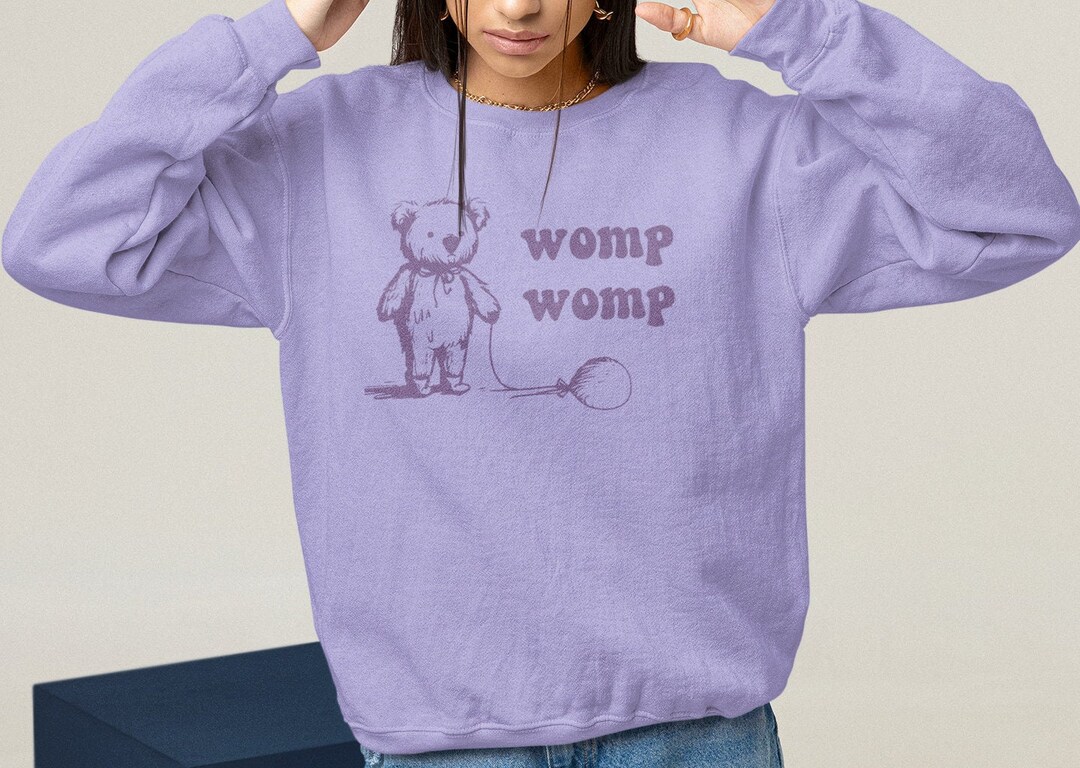 Womp Womp Teddy Bear Design Comfort Colors Lightweight Unisex Sweatshirt - Etsy
