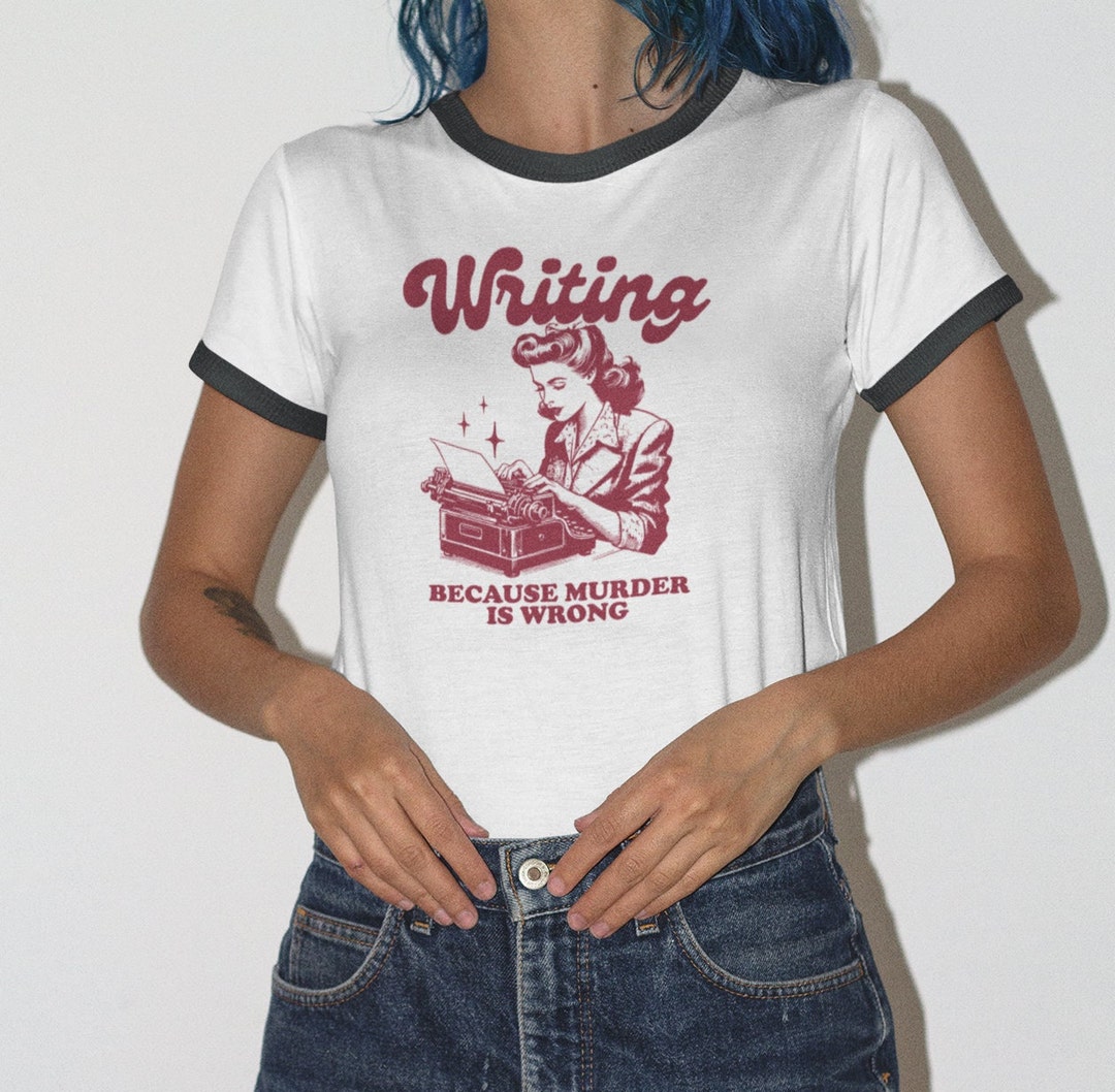 Writing Because Murder is Wrong - Vintage Inspired Typewriter Unisex ...