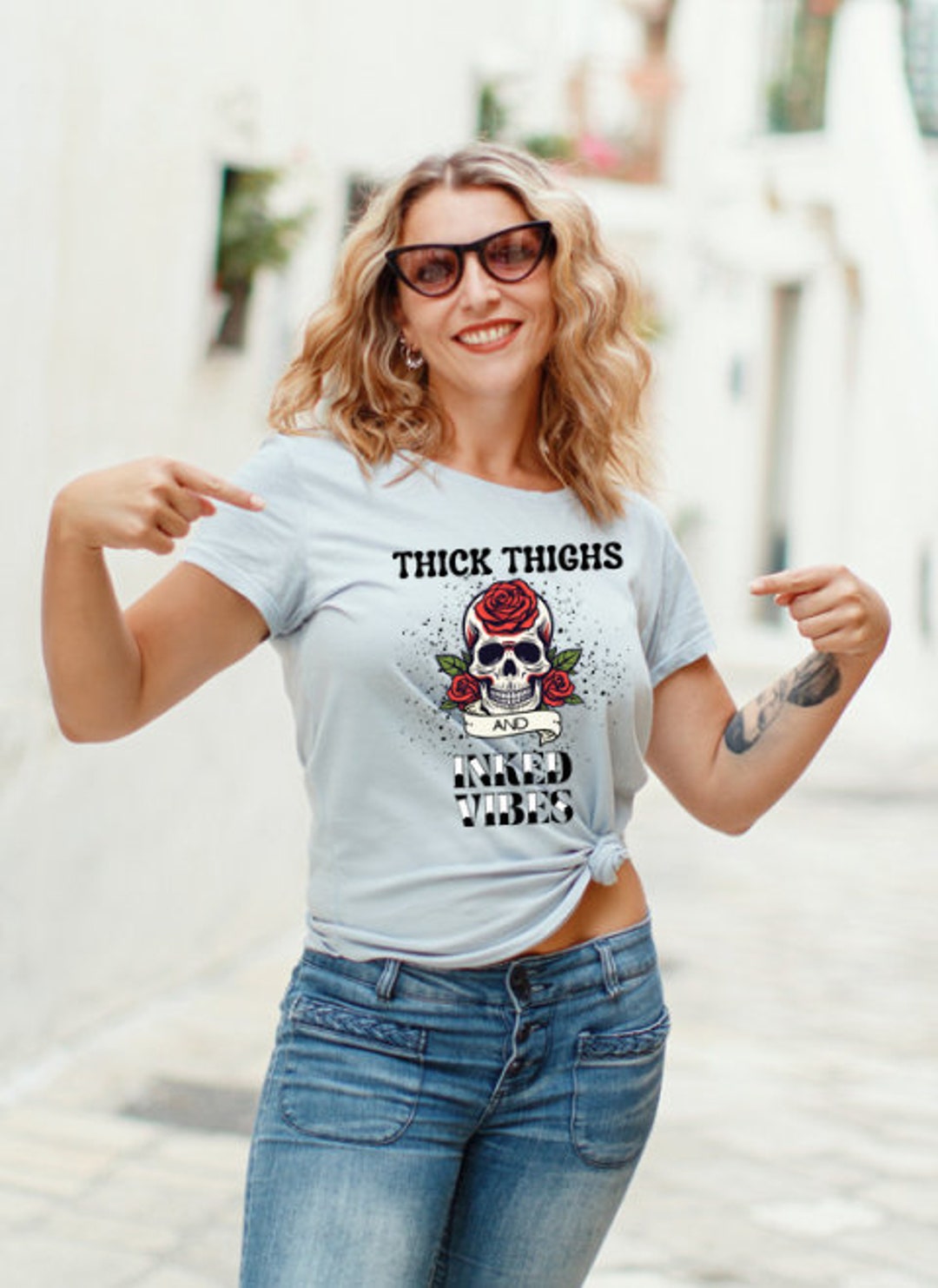 Thick Thighs and Ink Vibes T-shirt - Etsy