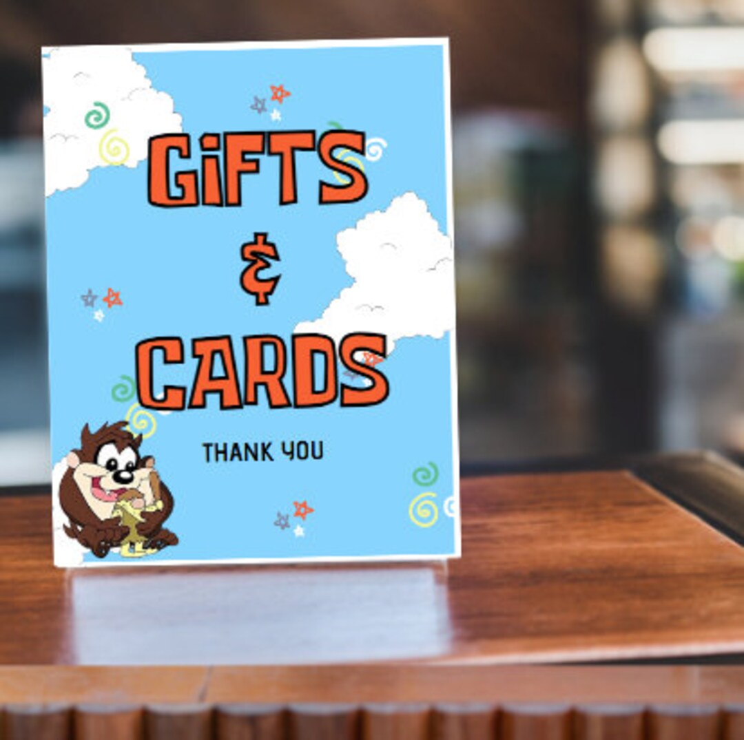 Taz Table Sign Birthday Gifts and Cards - Etsy