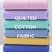 Double Layered, Quilted Padding, Washed Cotton Fabric in 30 Colours - Etsy