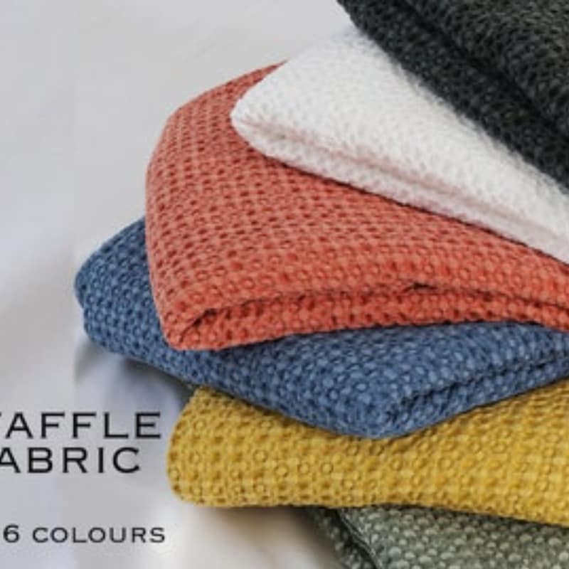 Waffle Linen Fabric - Etsy