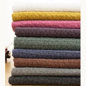 Double Layered, Quilted Padding, Washed Cotton Fabric in 18 Colours - Etsy