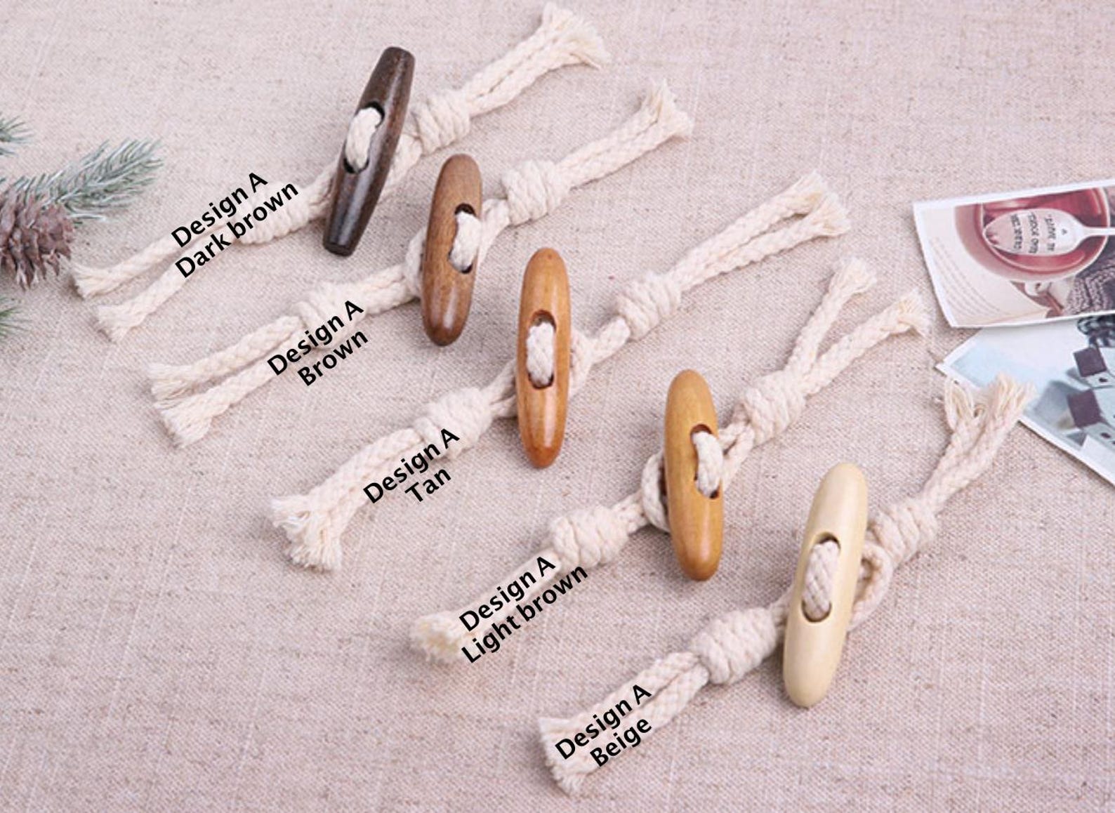 SET OF 4 / Toggle Closures, Duffle Coat Fasteners, Jacket Horn Buttons ...