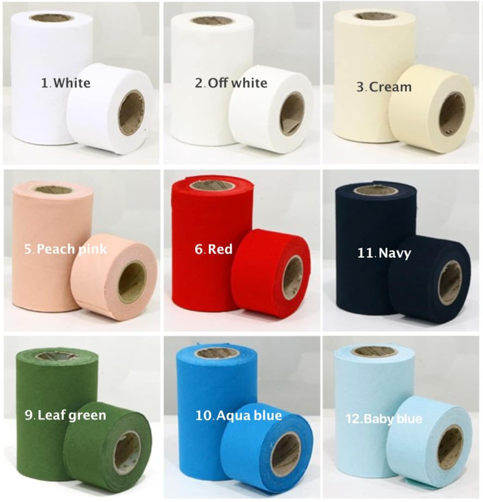 Wide Bias Binding Tapes, 100% Cotton Fabric, 44 Colours, by 10 Yards ...
