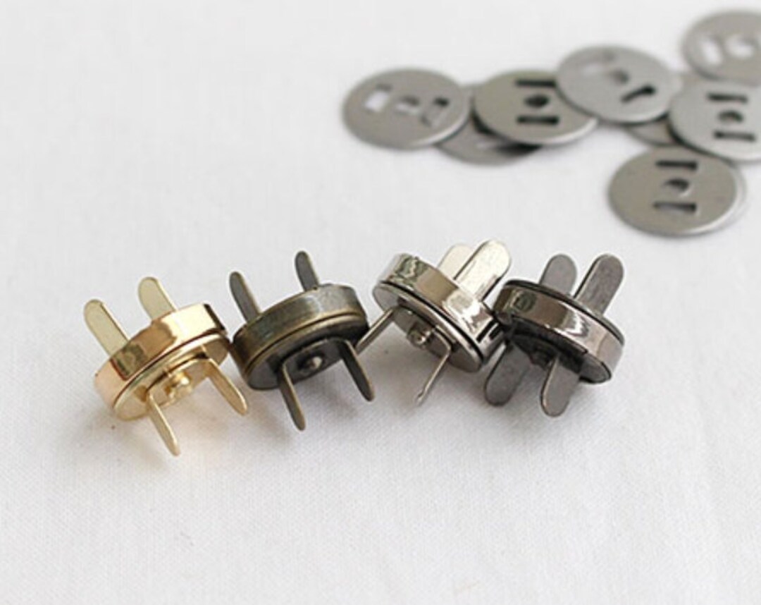 Magnetic Buttons DIY Metal Snaps Purse Clasp Closures Wallet Button Bag ...